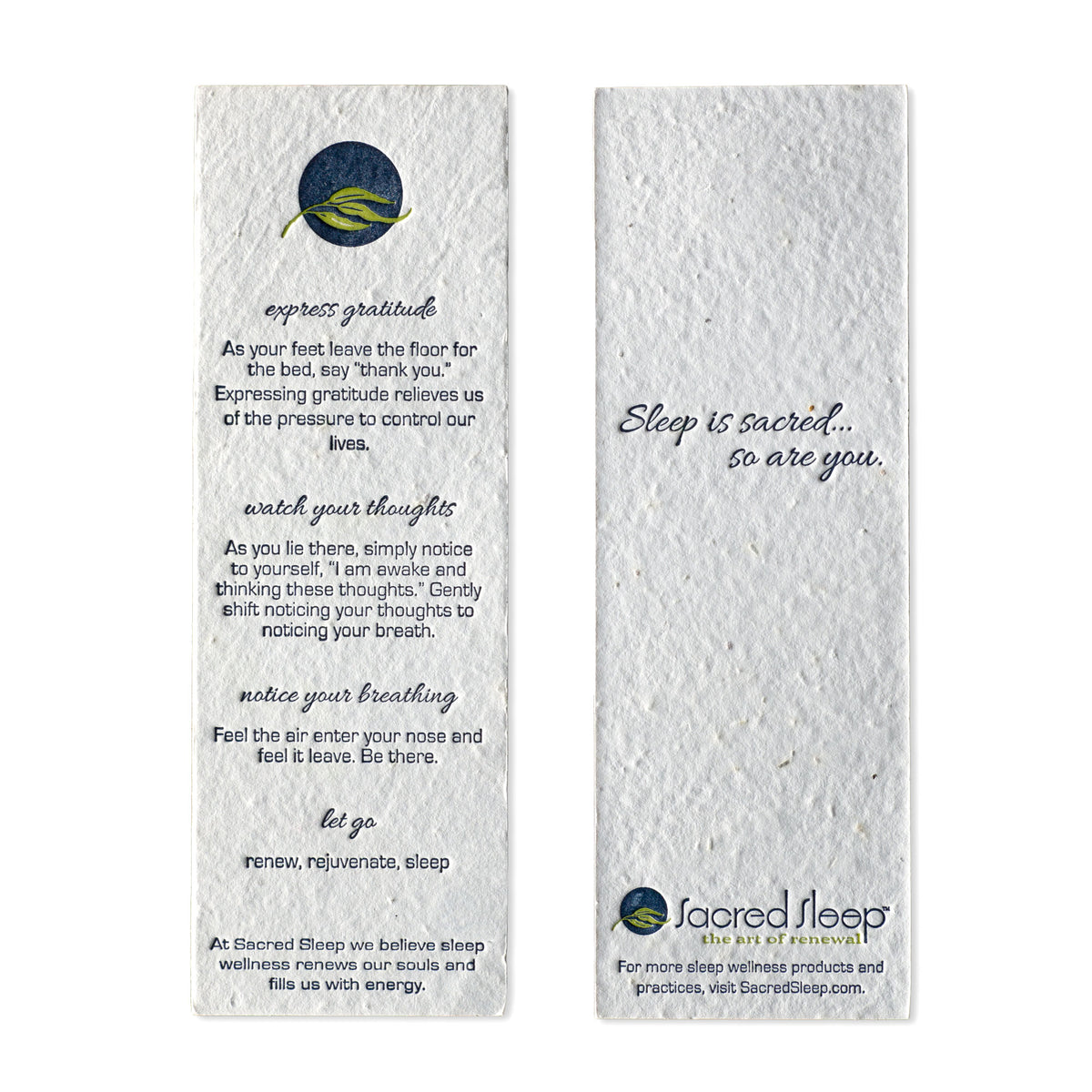 Plantable Seed Paper Bookmark Small - Letterpress – plantableseedpaper