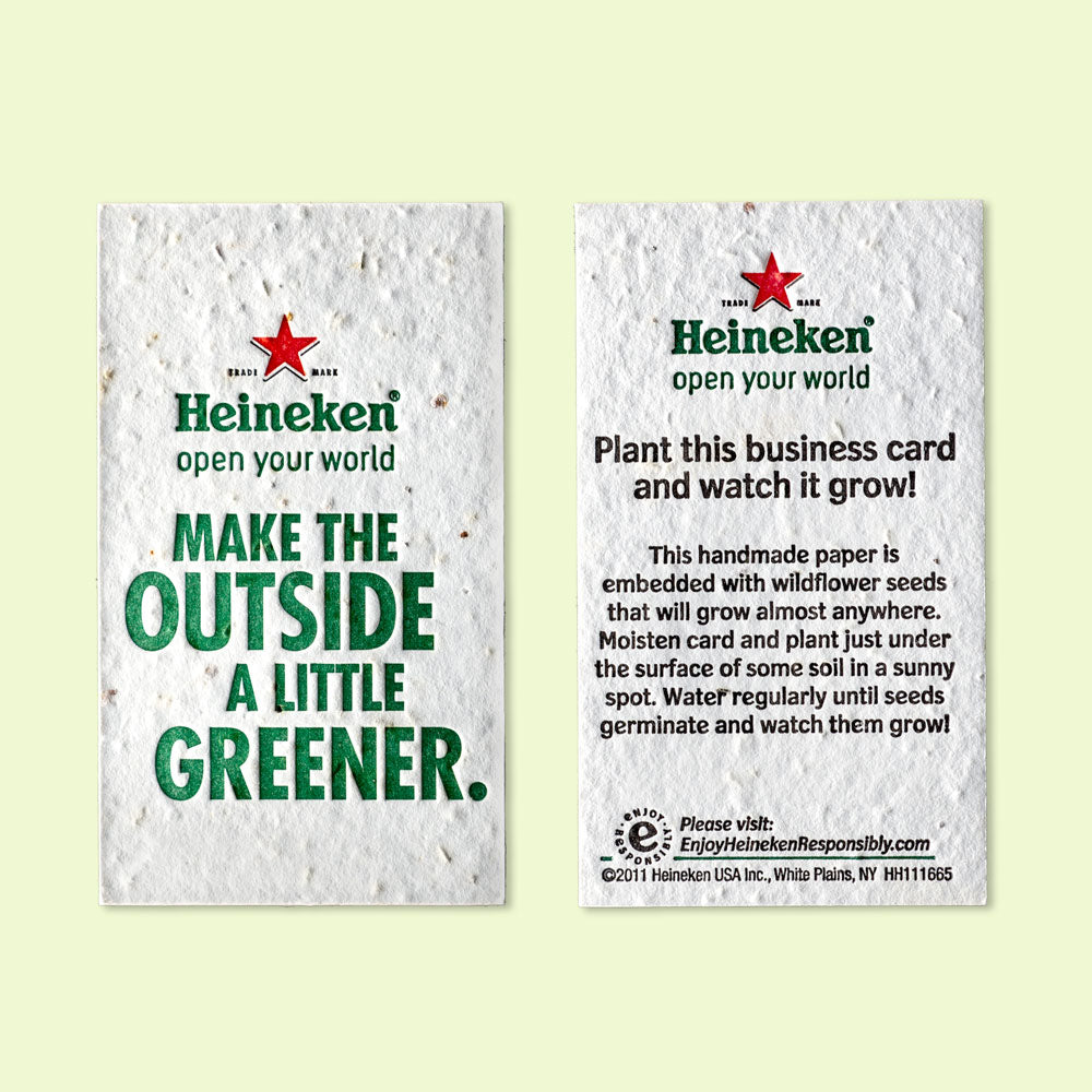 Plantable Seed Paper Business Card - Letterpress – plantableseedpaper